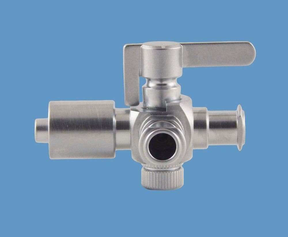 3 Way Luer Metal Stopcock Fitting TSD931-6017T Adhesive Dispensing Ltd
