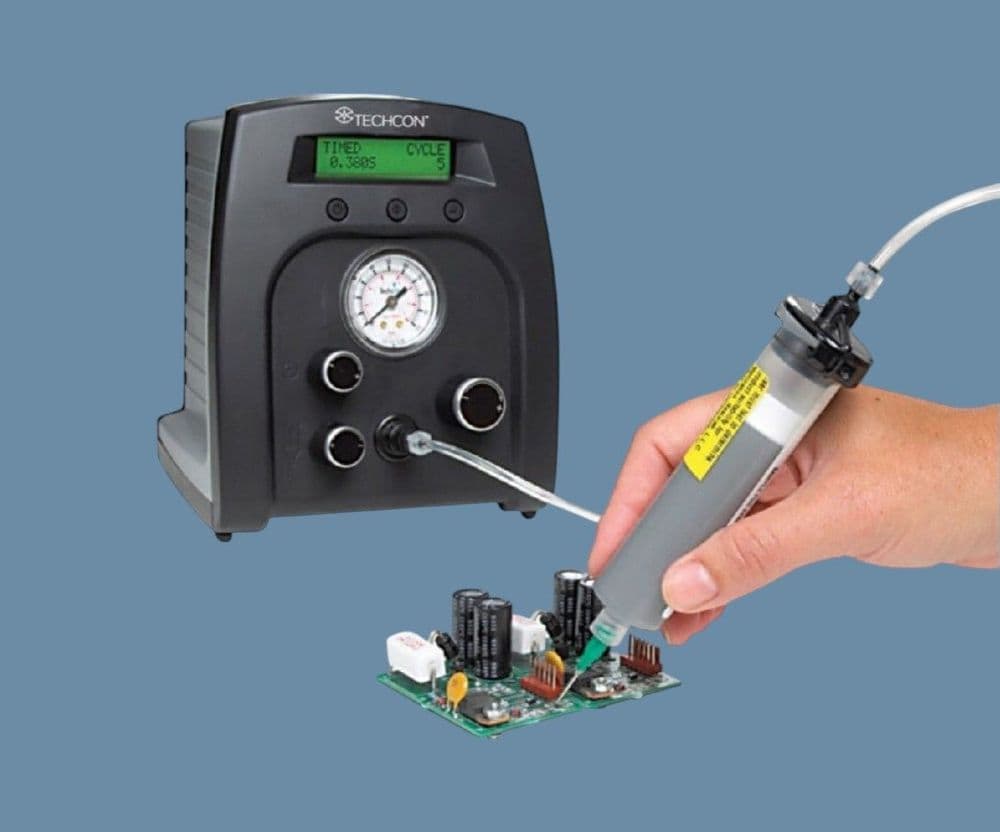 Techcon TS250 Digital Timed Shot Syringe Dispenser Adhesive Dispensing