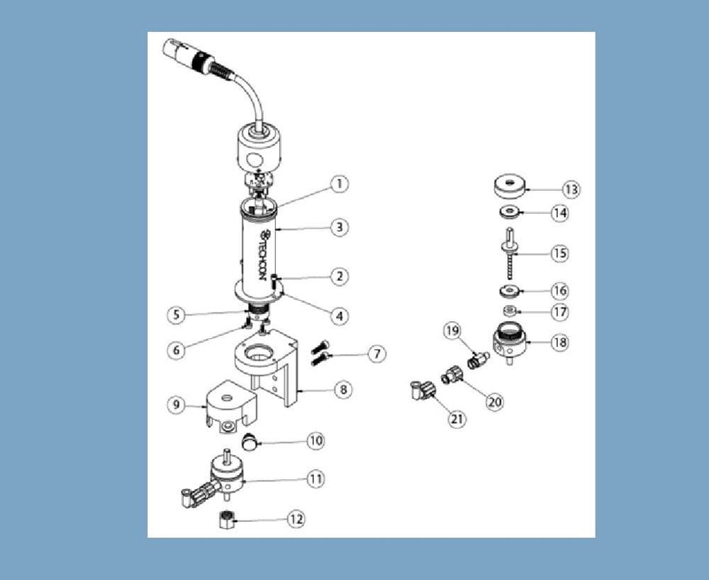 Techcon Motor Gear Head Assembly 24W 21:1 Ratio TSD1412-62 Adhesive ...