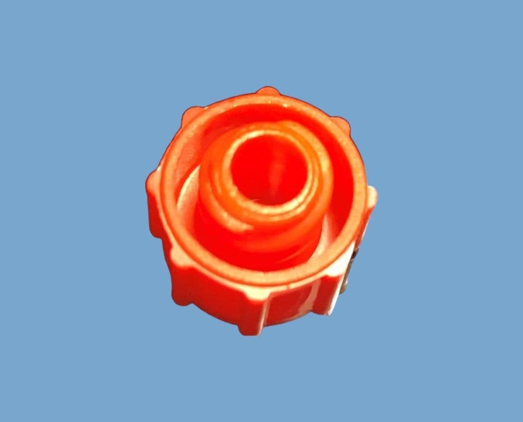 Orange Colour Luer Lock Round Tip Cap Seal Fitting 800-ORTC Adhesive ...
