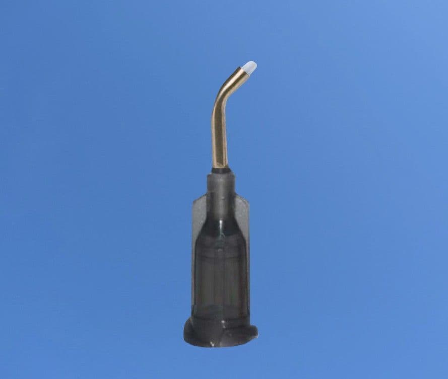 PTFE Teflon Lined Crimped Tip Grey Hub 45 Bend AD5121TLCS-45 Adhesive Dispensing Ltd