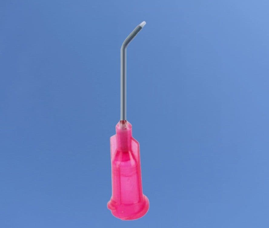 PTFE Teflon Lined Crimped Tip Red Hub 45 Bend AD5127TLC-15-45 Adhesive Dispensing Ltd