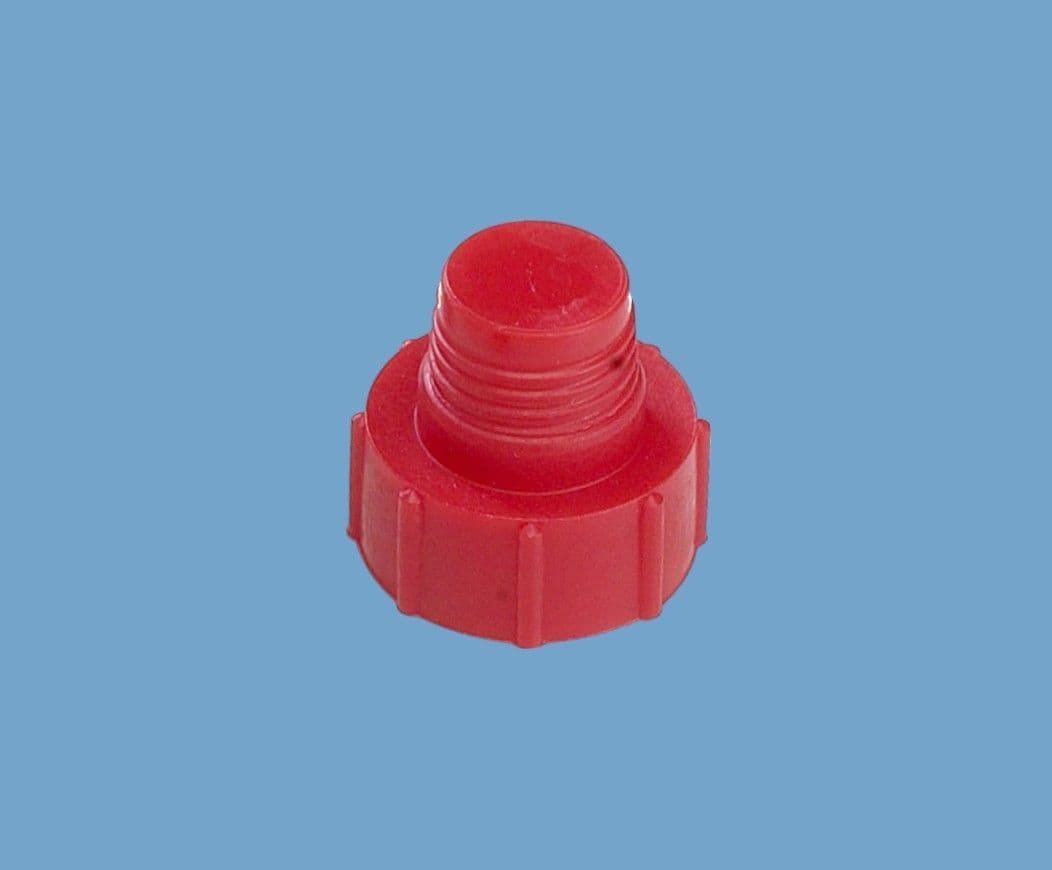 Red threaded cartridge tip cap TS3P adhesive dispensing ltd techcon