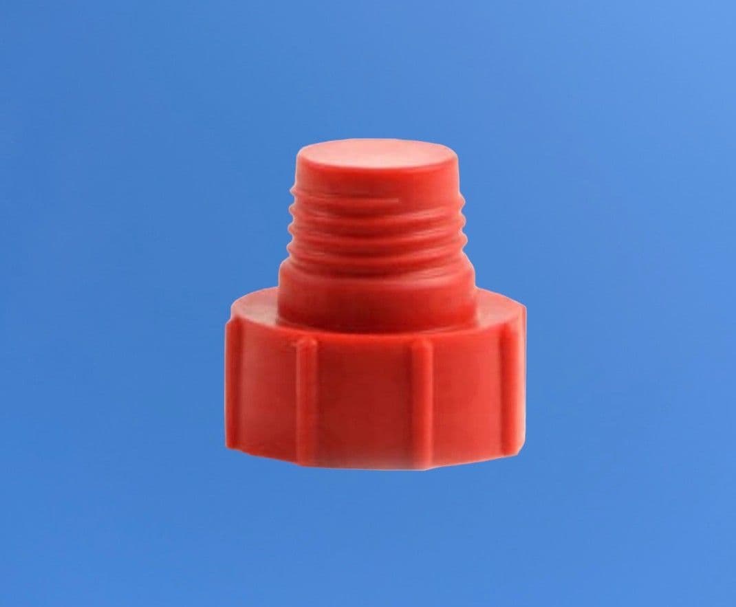 Red threaded cartridge tip cap TS3P adhesive dispensing ltd techcon