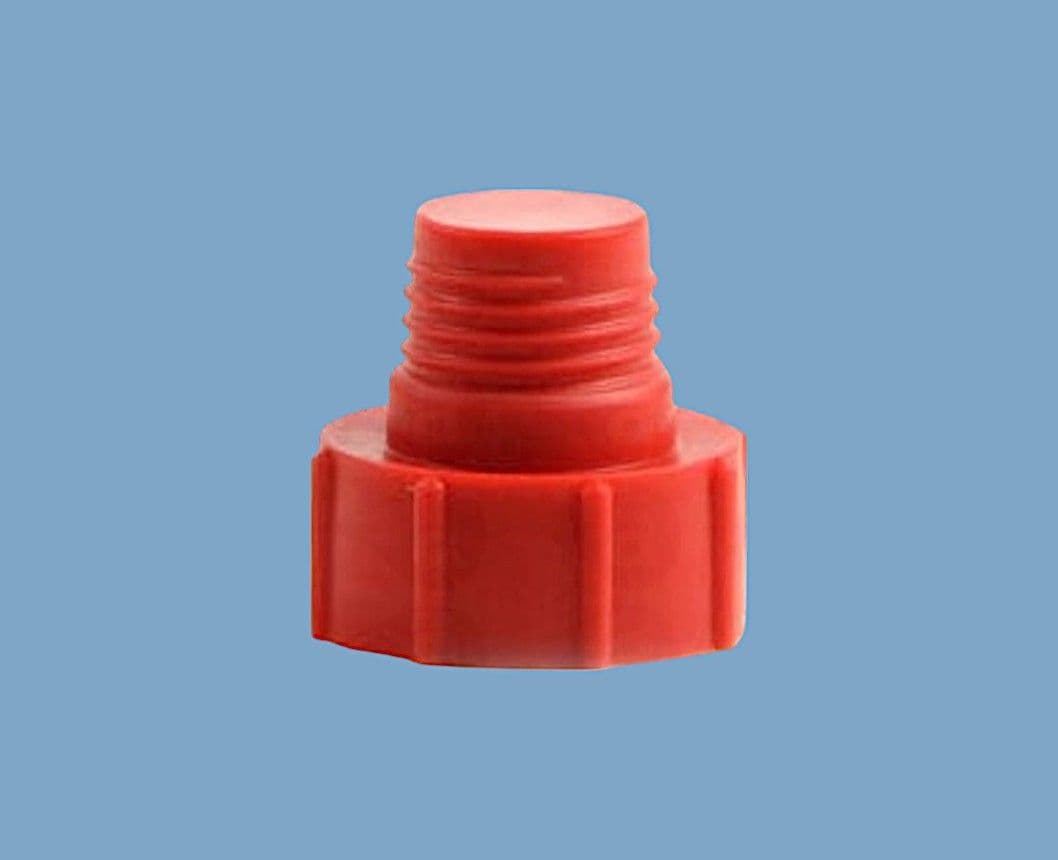 Red threaded cartridge tip cap TS3P adhesive dispensing ltd techcon