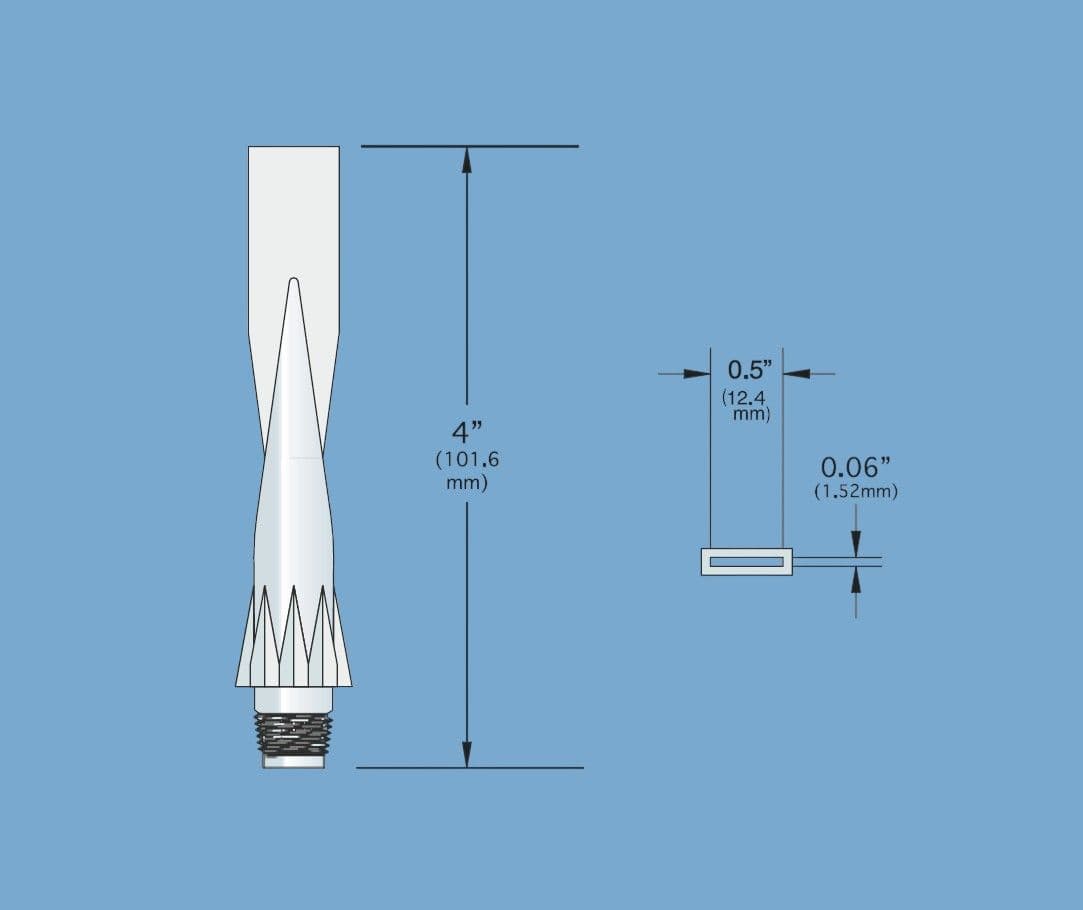 Techcon Spreader Nozzle 4" Long x 1/2" Wide TS1050 Adhesive Dispensing Ltd