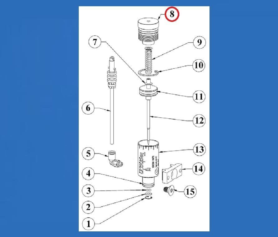Techcon TS5540 Valve Series End Cap T1000599 Adhesive Dispensing Ltd