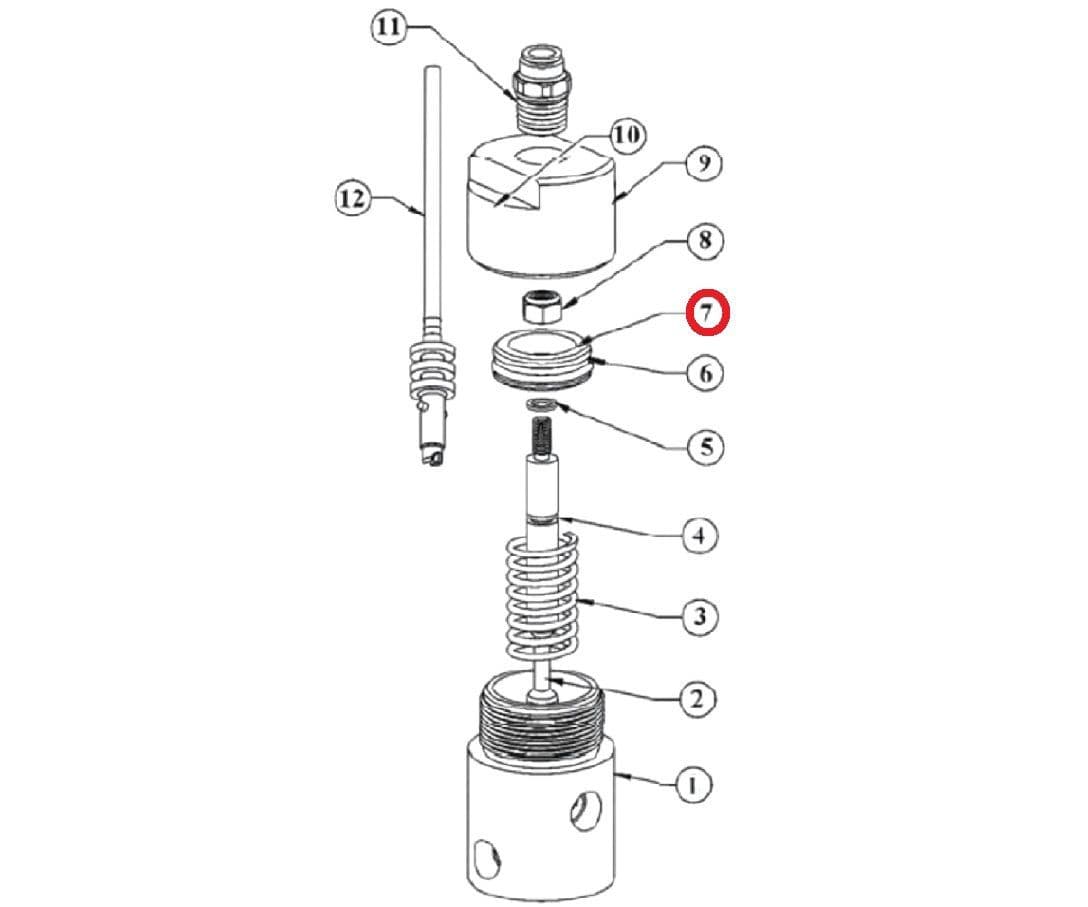 TS941/TS934 Spool Valve Piston # 934-000-004 Adhesive Dispensing