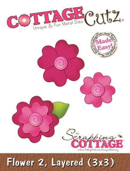 CC3x3-062 FLOWER 2 LAYERED 3X3 die