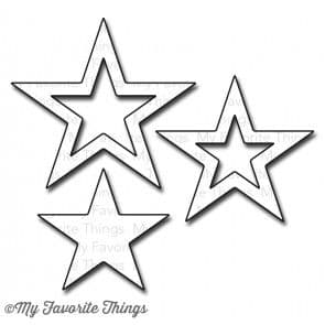 Stars Outline Different Sizes
