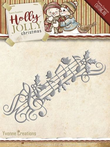 YCD10070 Holly Jolly Christmas Holly Jolly Music Border Yvonne Creations