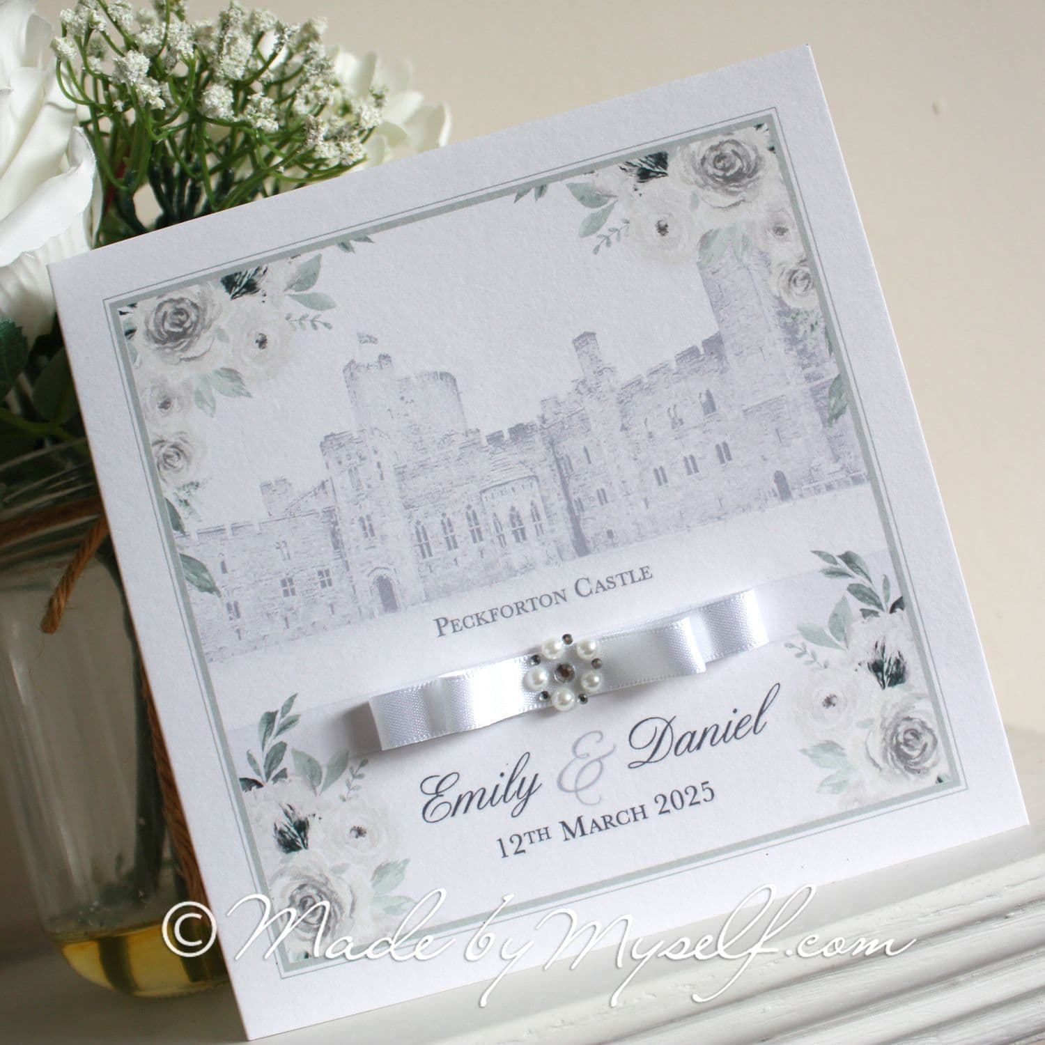 Amelia Peckforton Castle Wedding Invitation