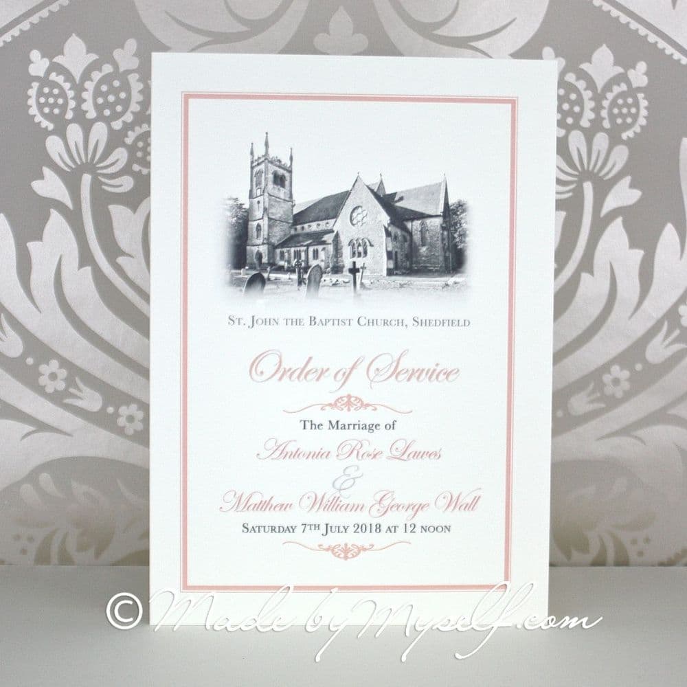 Church Order of service - 4 Page insert