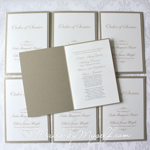 Coloured Border Order of Service