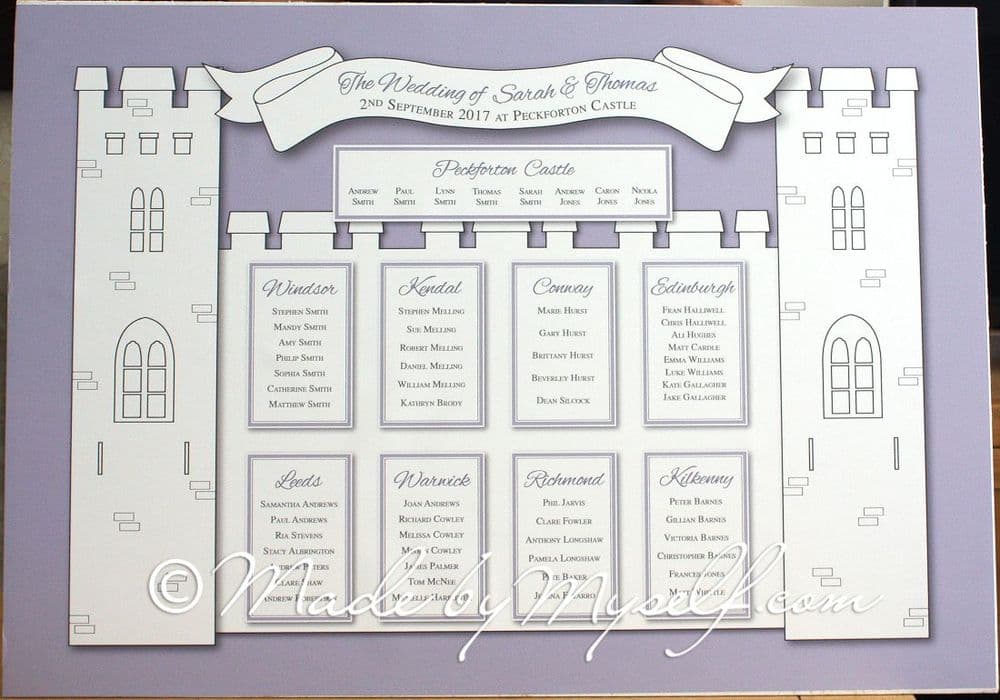 Printed Castle Table Plan
