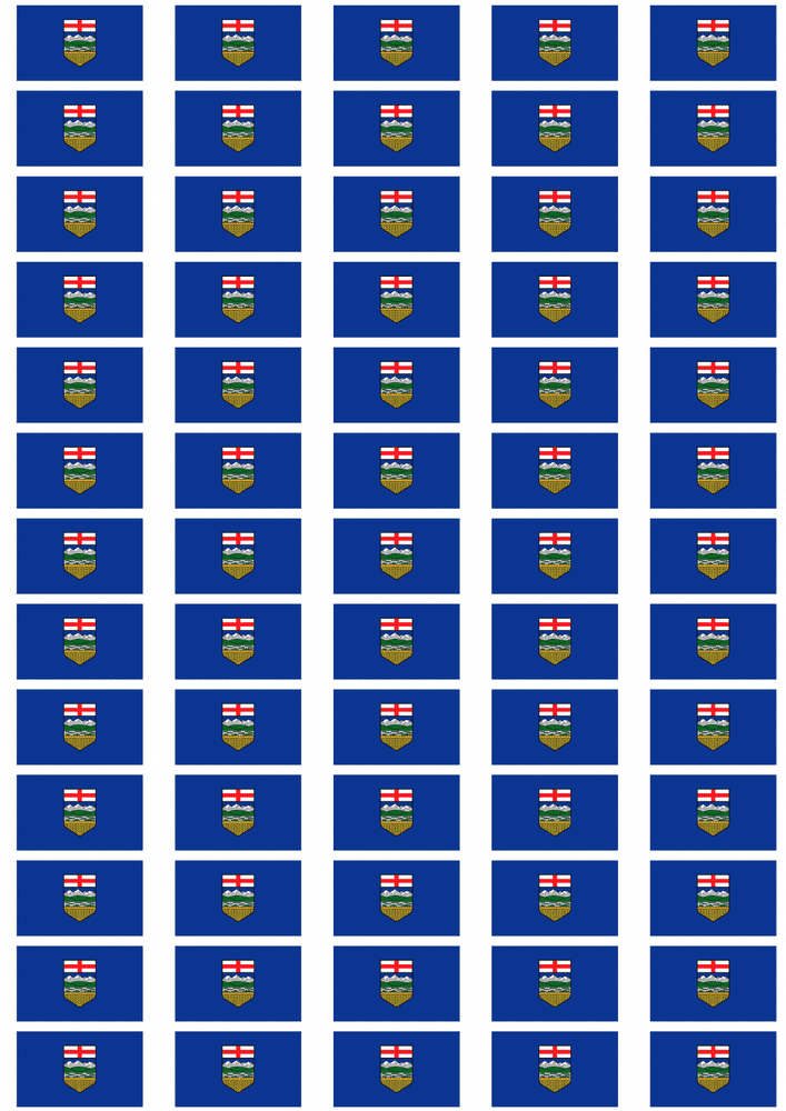 Alberta Flag Stickers - 65 per sheet