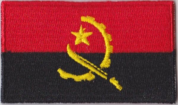 Angola Embroidered Flag Patch style 04