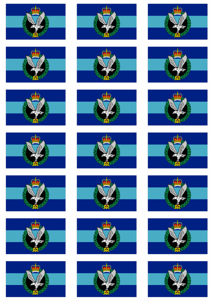 Army Air Corps Flag Stickers - 21 per sheet