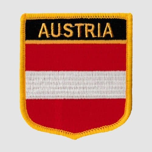 Austria Embroidered Flag Patch, style 07.