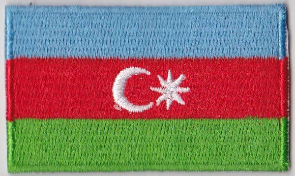 Azerbaijan Embroidered Flag Patch style 04