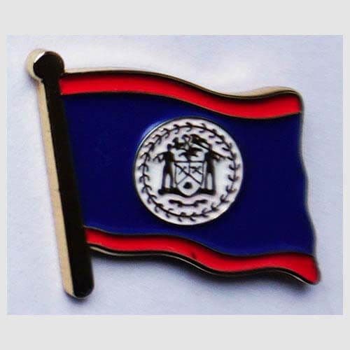 Belize Country Flag Enamel Pin Badge