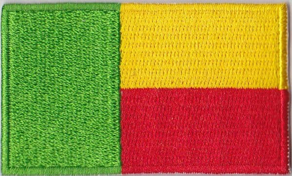 Benin Embroidered Flag Patch style 04