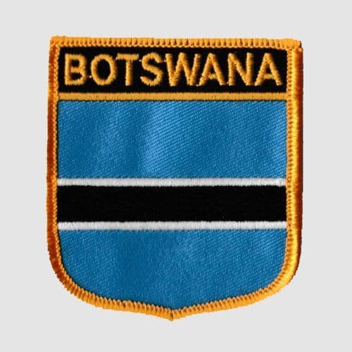 Botswana Embroidered Flag Patch, style 07.