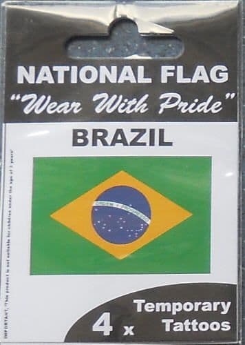 Brazil Country Flag Tattoos.