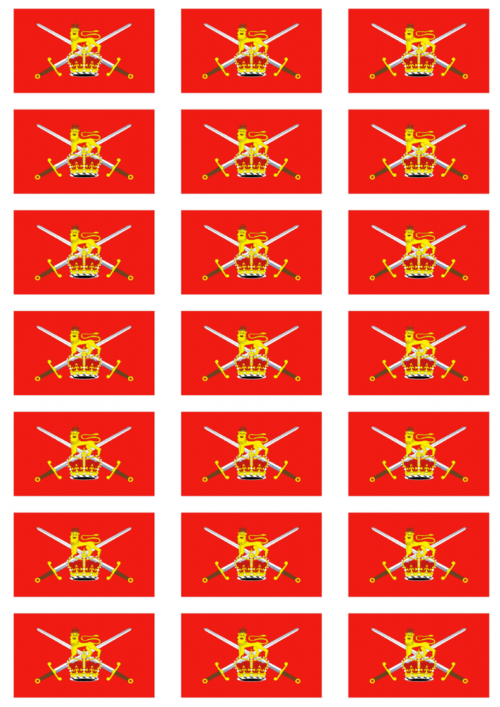 British Army Flag Stickers - 21 per sheet