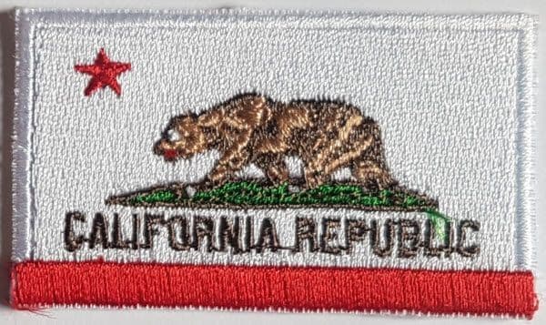 California Embroidered Flag Patch style 04