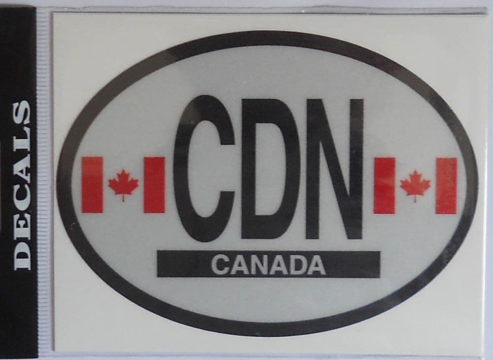 Canada Country Flag Oval Decal.