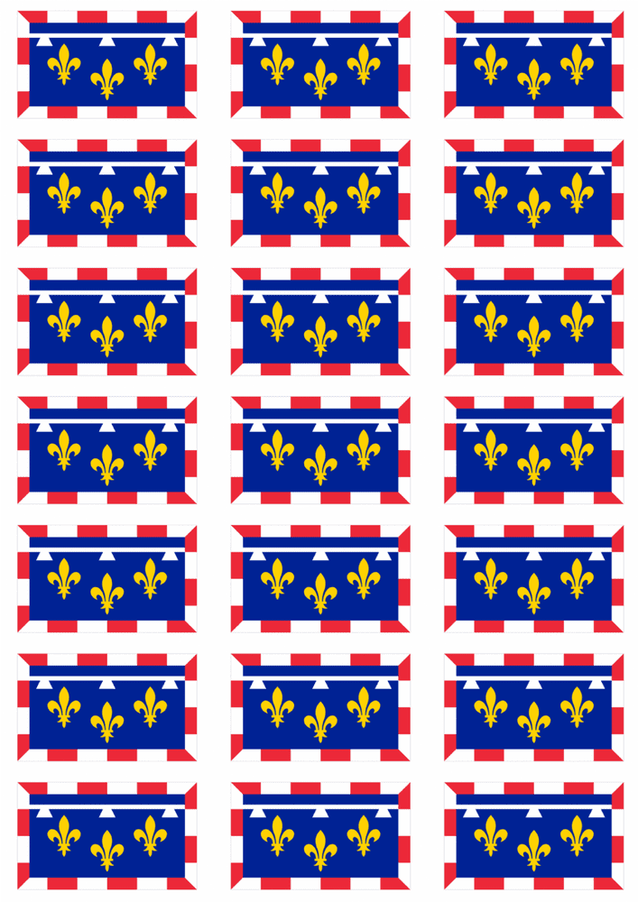 Centre Flag Stickers - 21 per sheet