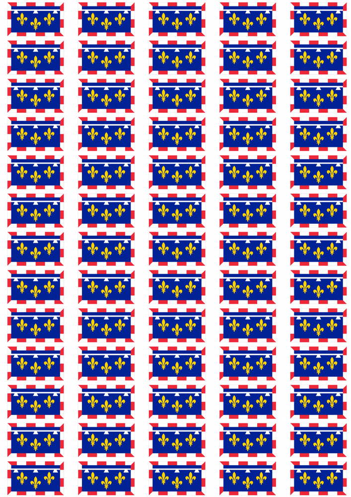 Centre Flag Stickers - 65 per sheet