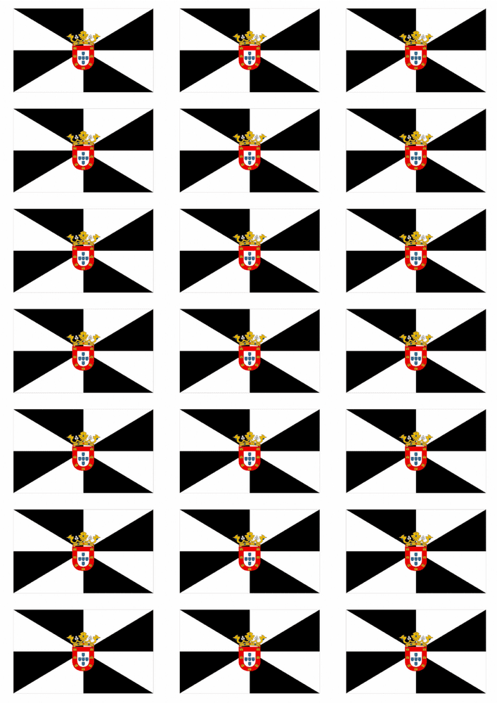Ceuta Flag Stickers - 21 per sheet