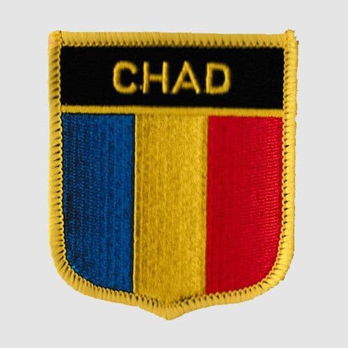 Chad Embroidered Flag Patch style 07