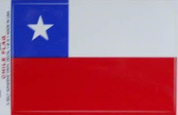 Chile Country Flag Rectangular Decal.