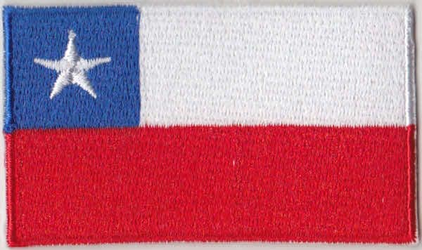 Chile Embroidered Flag Patch style 04