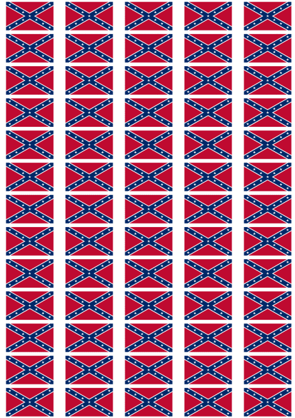 Confederate Flag Stickers - 65 per sheet