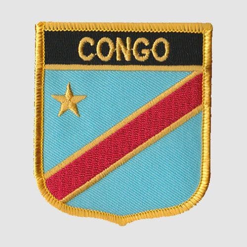 Congo Democratic Republic Embroidered Flag Patch style 07