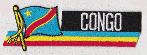 Congo Democratic Republic of Embroidered Flag Patch style 01