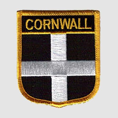 Cornwall Embroidered Flag Patch, style 07.