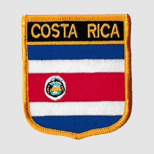 Costa Rica Embroidered Flag Patch, style 07