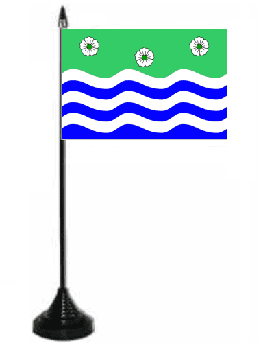 Cumbria Desk / Table Flag with plastic stand and base.