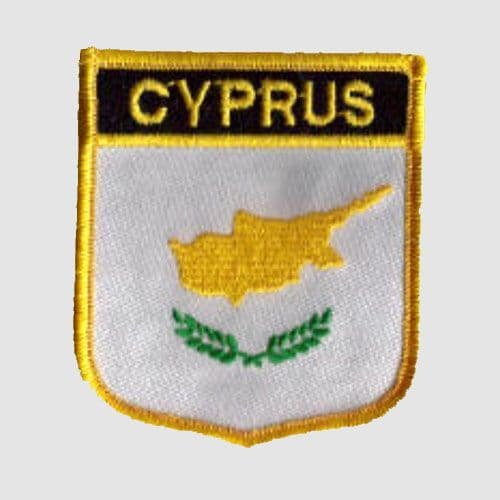 Cyprus Embroidered Flag Patch, style 07.