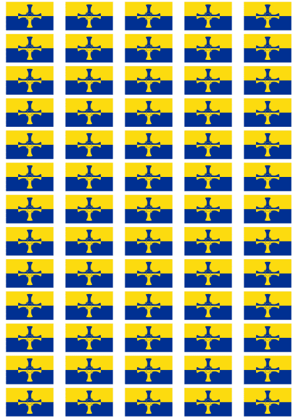 Durham Flag Stickers - 65 per sheet