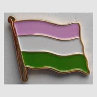 Genderqueer Pride Flag Enamel Pin Badge