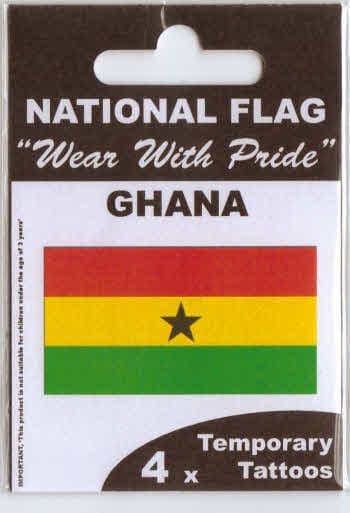 Ghana Country Flag Tattoos.