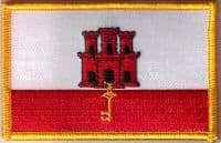 Gibraltar Embroidered Flag Patch, style 08