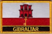 Gibraltar Embroidered Flag Patch, style 09