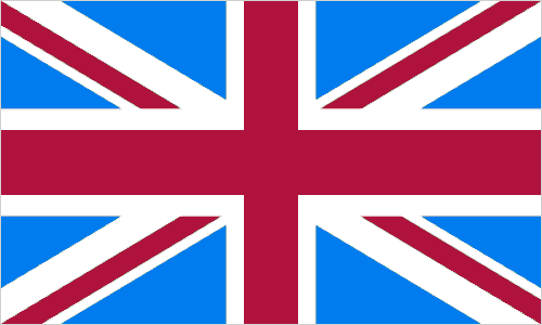 Great Britain Claret / Blue Union Jack Large Country Flag - 5' x 3'.